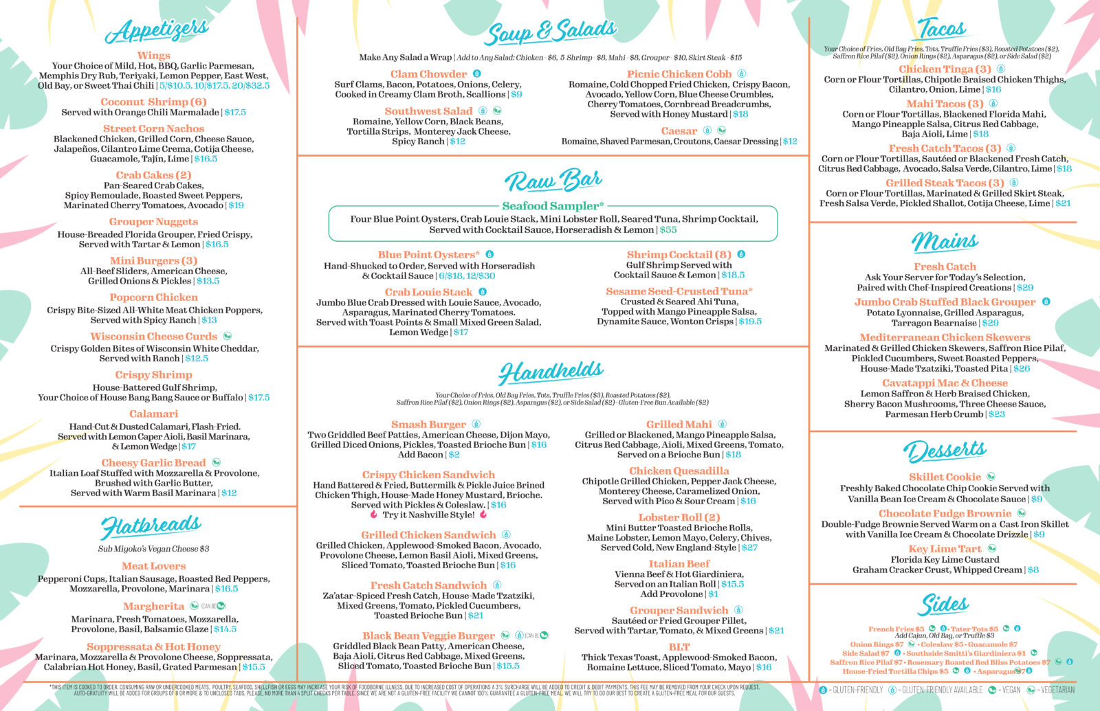Menus – The Oasis