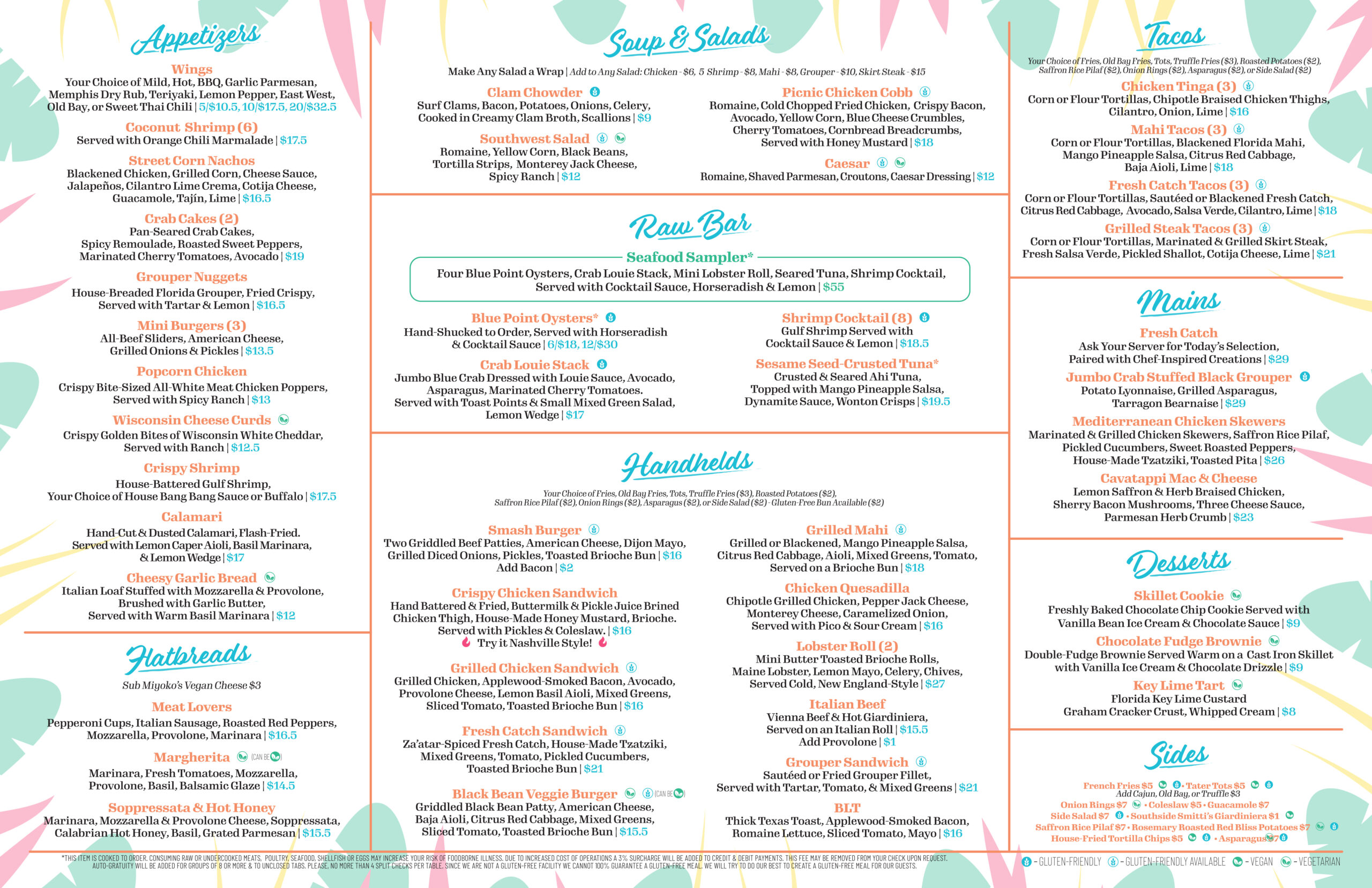 Menus – The Oasis